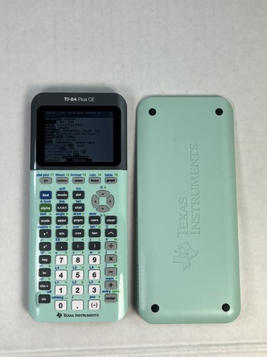 Texas Instruments TI-84 Plus CE Mint Green Graphing Calculator & Cover ...