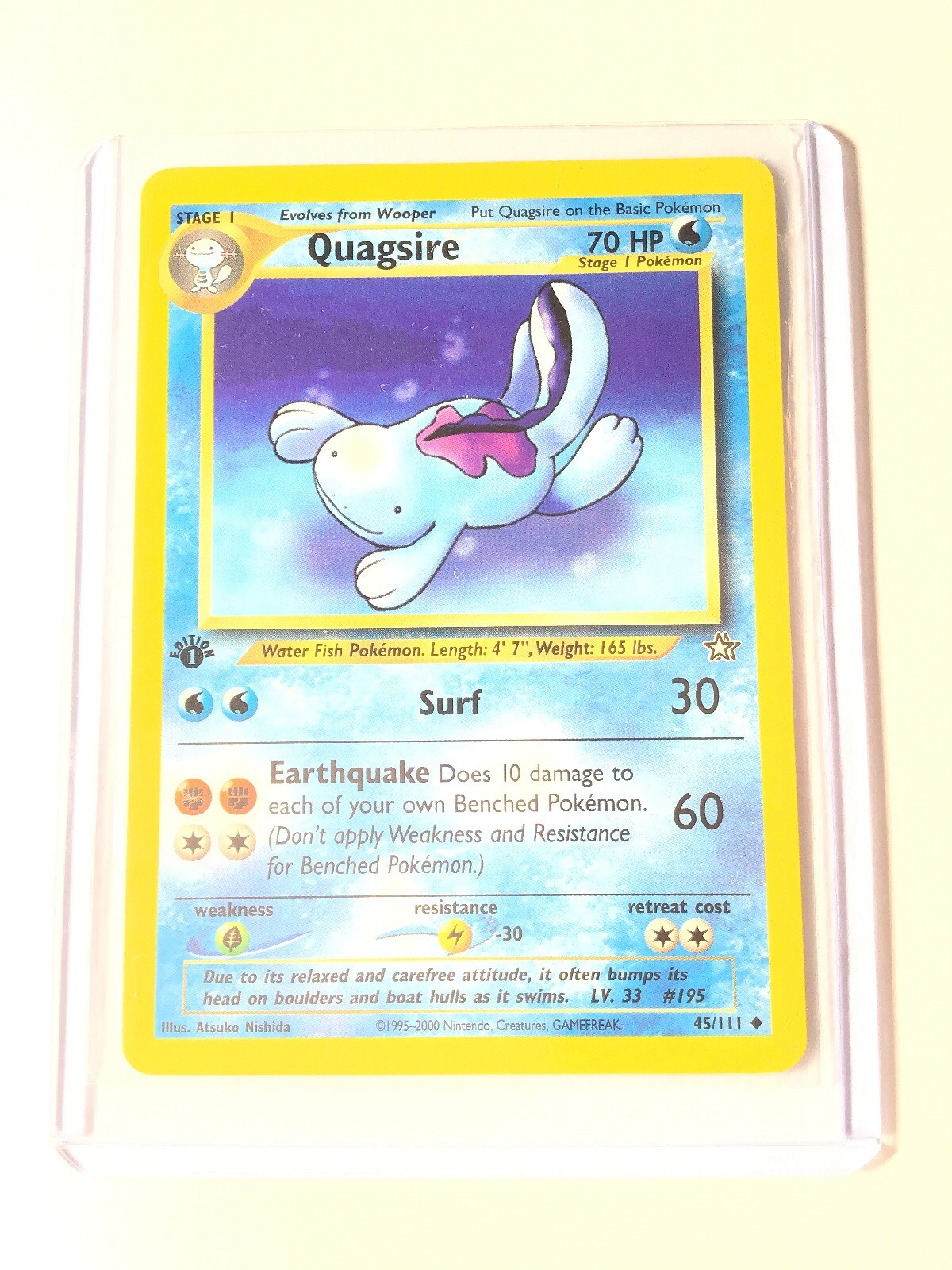 QUAGSIRE - 1st Edition Neo Genesis Set - 45/111 - Uncommon - Pokemon ...