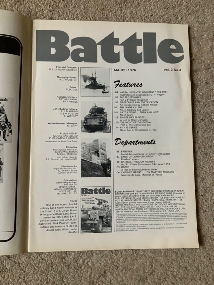 BATTLE MAGAZINE March 1976 - HOBBY / WARGAMING MAGAZINE | eBay UK