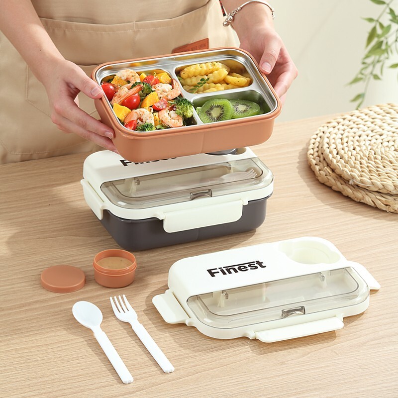 stainless steel Bento Box,Lunch Box, 3 stainless steel Compartments ...