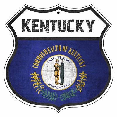 Kentucky Country Flag Roads Garage Décor Gift Kentuckian Shield ...