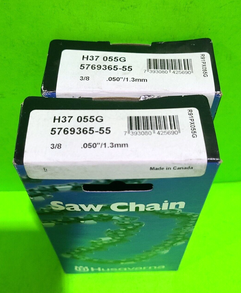 OEM Husqvarna 16" Saw Chain 2 Pack 576936555 H37 055G Chain 91PX055G 3/ ...