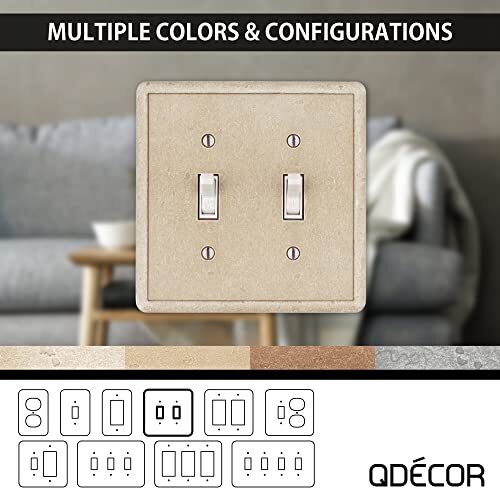 Decor Double Toggle Light Switch Cover 2-Gang Electrical Wall Plate ...