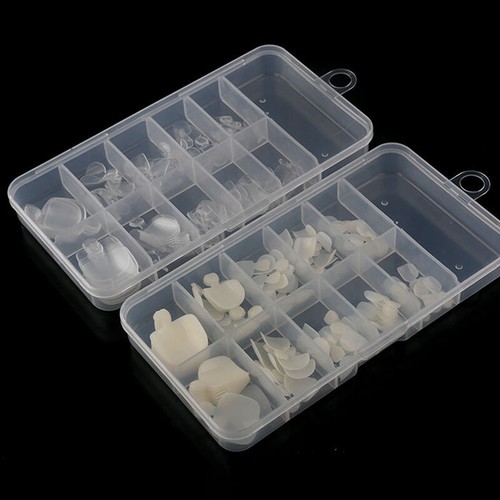 100PCS/Box Acrylic Pointed False Toe Nails Manicure Kits Nail Art ...