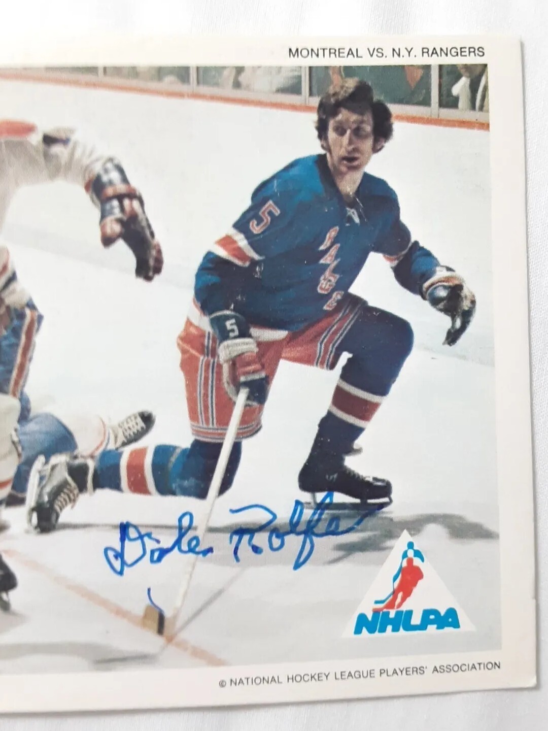 ☆DUAL-SIGNED《ED GIACOMIN & DALE ROLFE》☆ 1971-72 NHLPA Pro Star ...