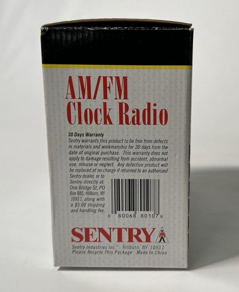 NEW Clear Prison Issue Sentry Alarm Clock w/ AM/FM Radio NOS | eBay