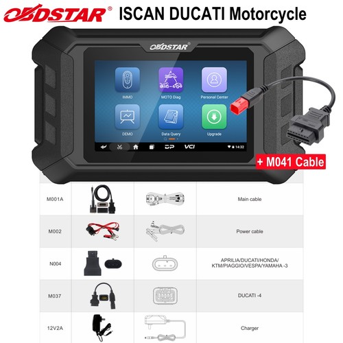 OBDSTAR ISCAN DUCATI Motorcycle Diagnostic Code Scanner Action Test ...