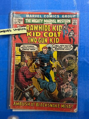 MIGHTY MARVEL WESTERN #17 1972 RAWHIDE KID KID COLT & TWO-GUN KID ...