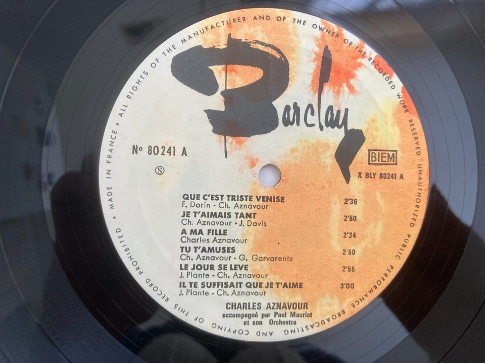 Charles Aznavour Accompagné Par Paul Mauriat Et Son Orchestre _ Vinile ...