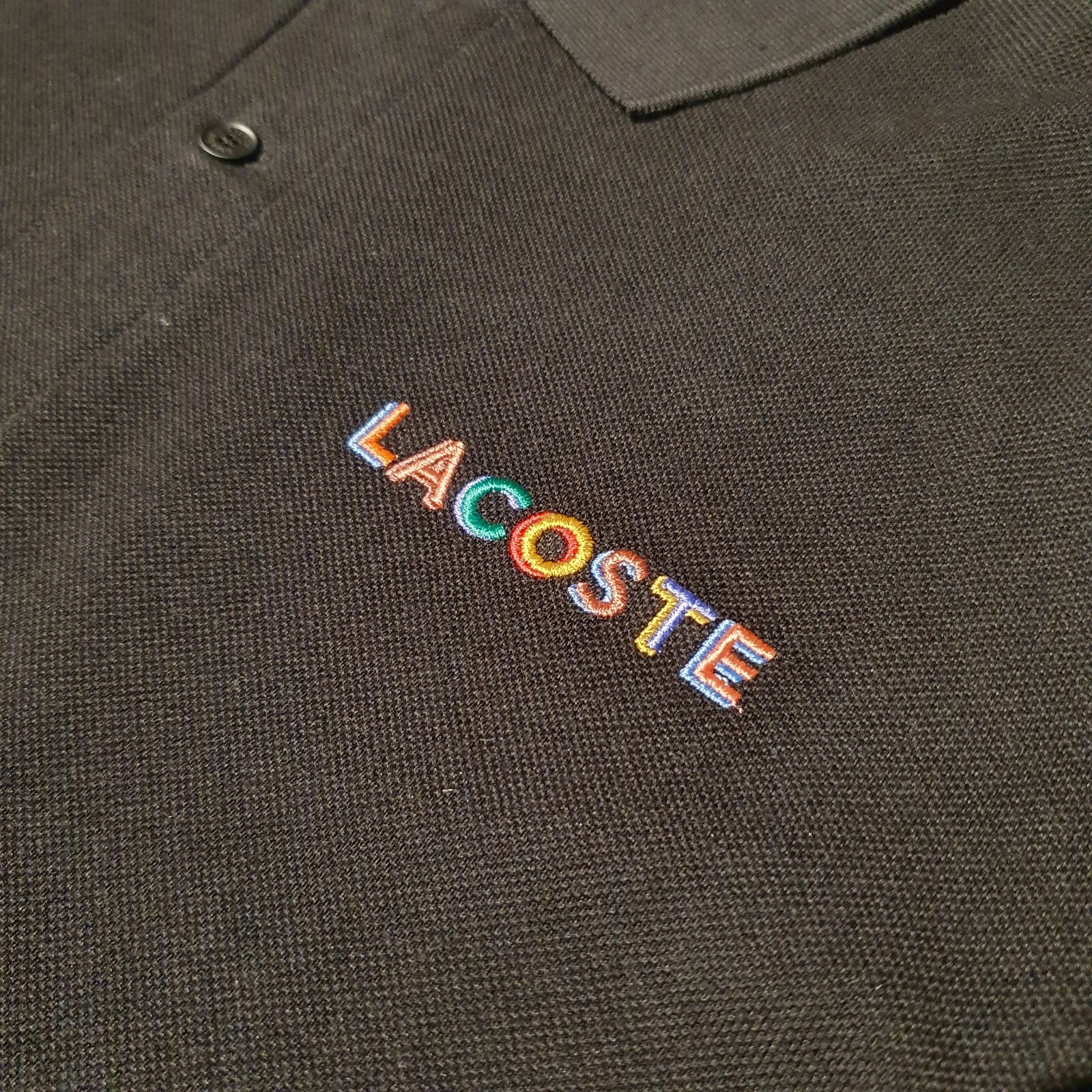 Lacoste Graphic Text Logo Polo Size Medium - Gem