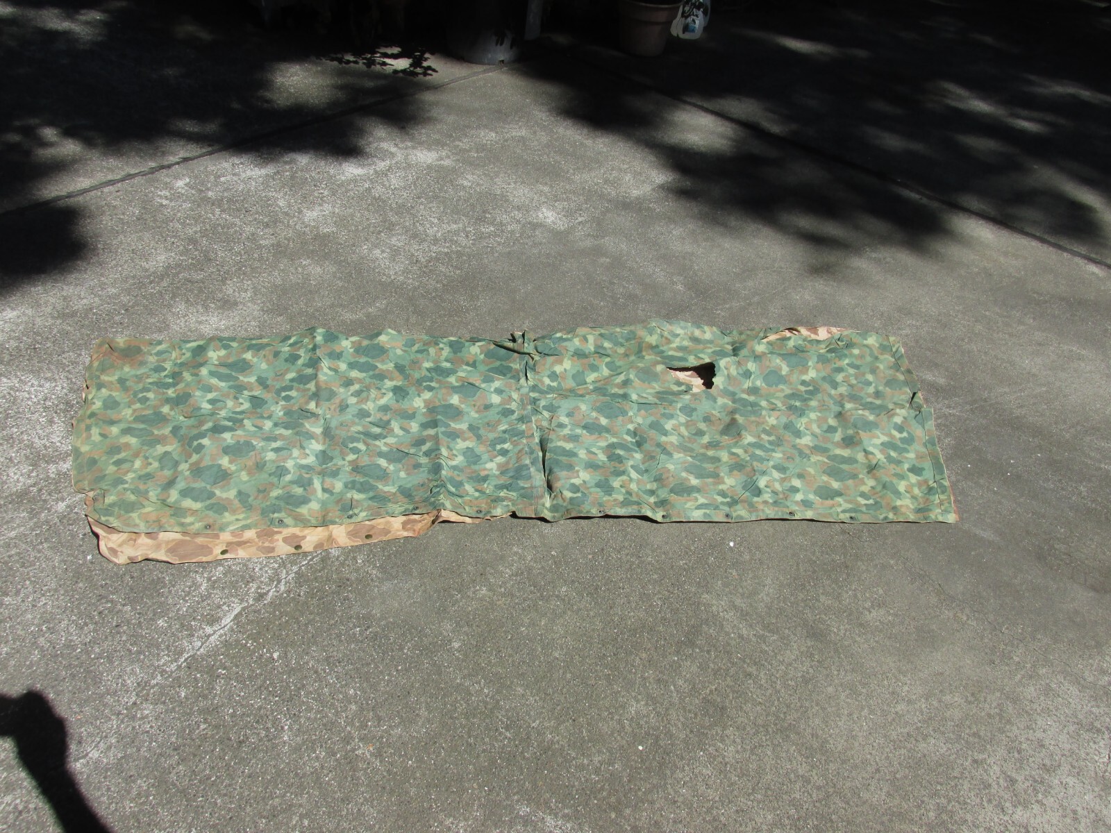 WW 2 USMC Poncho US Navy Marines Camouflage Reversible green brown ...