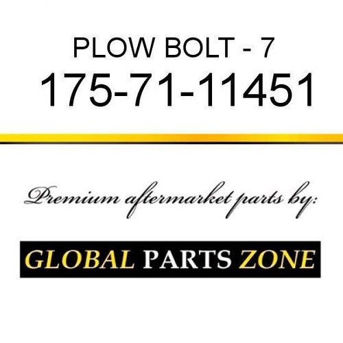175-71-11451 - PLOW BOLT - 7/8X3 UNC (NUT 2J3505) 1757111451 fits ...