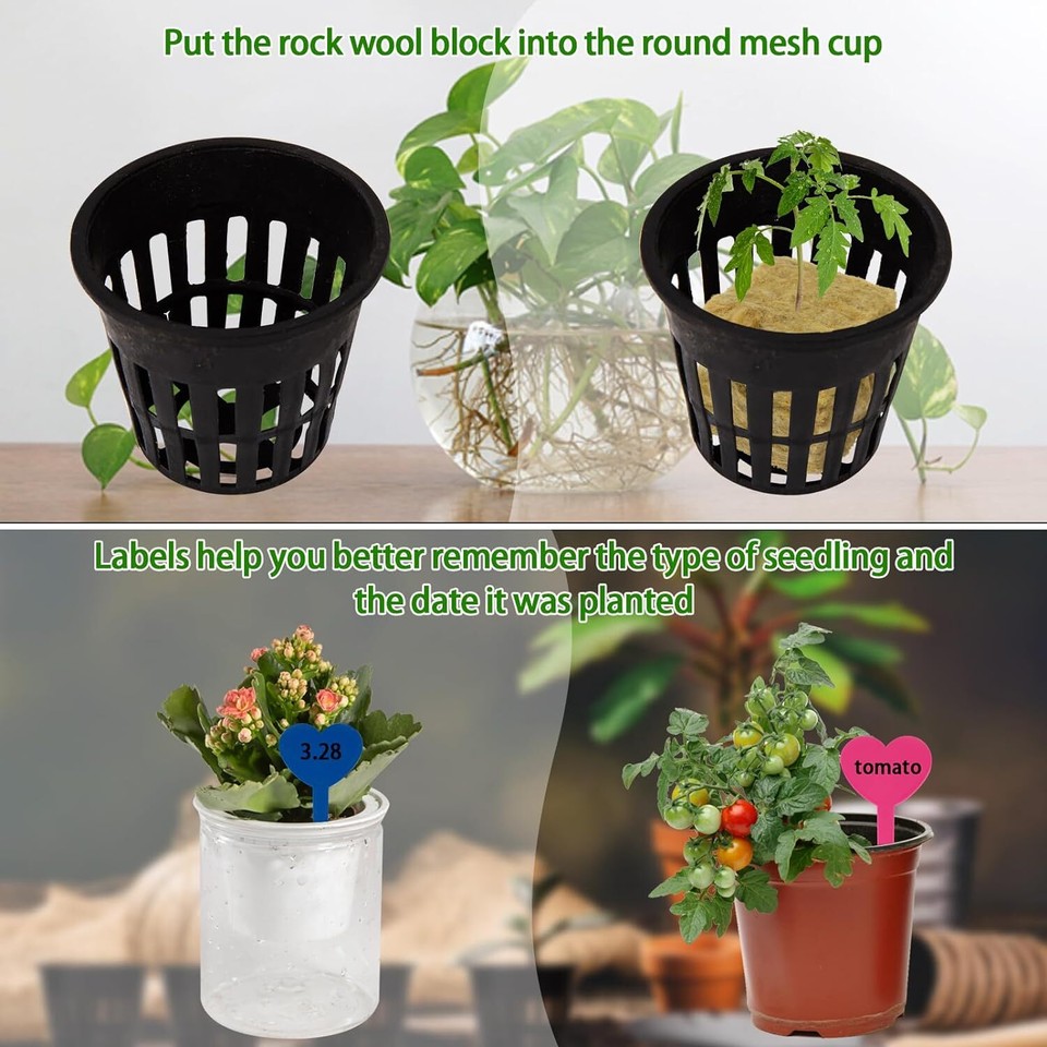 Premium Hydroponic Rockwool Grow Cubes Rapid Plant Growth Root ...