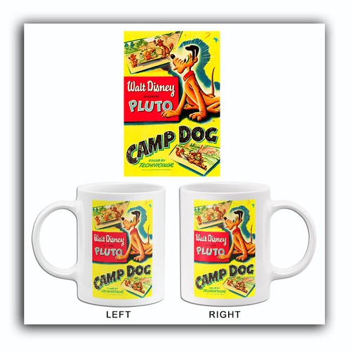 Pluto - Camp Dog - 1950 - Movie Poster Mug | eBay
