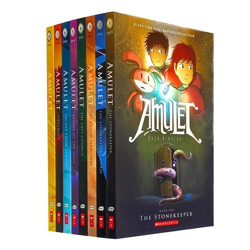 Amulet 8 Books Graphic Novel Set Illustrated by Kazu Kibuishi (Vol 1-8 ...