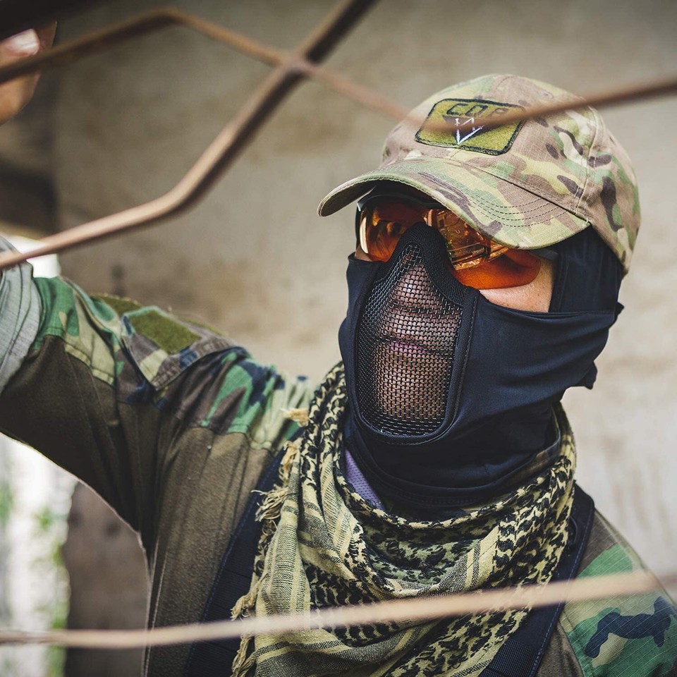 Tactical CS Mask Helmet Liner Cap Full Face Mask Balaclava Outdoor ...