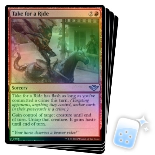 FOIL TAKE FOR A RIDE X4 Outlaws Of Thunder Junction OTJ Magic MTG MINT ...