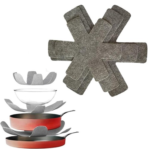 3Pcs Anti-Scratch Pot Pan Felt Protectors Heat Resistant Pans Separator ...