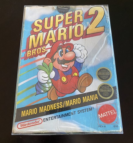 Super Mario Bros. 2 (NES, 1988) Complete in Box CIB - Tested and Works ...