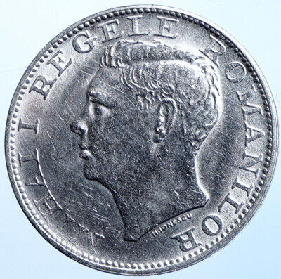 1944 ROMANIA Michael I Antique Genuine OLD Silver 500 LEI Romanian Coin ...