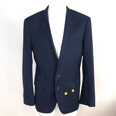 Hugo Boss 38 R Blue Reda Huge6/Genius5 Stretch Sport Coat Jacket PLS ...