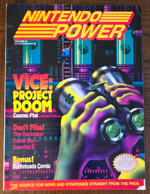 Nintendo Power Vol 24 Vice Project Doom Magazine with Tailspin Poster ...