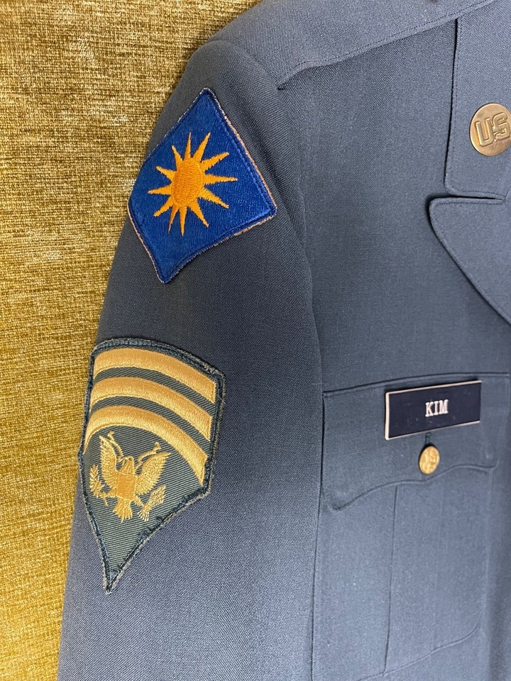 VTG US Army Green Coat Enlisted Jacket Military Service Dress Uniform ...