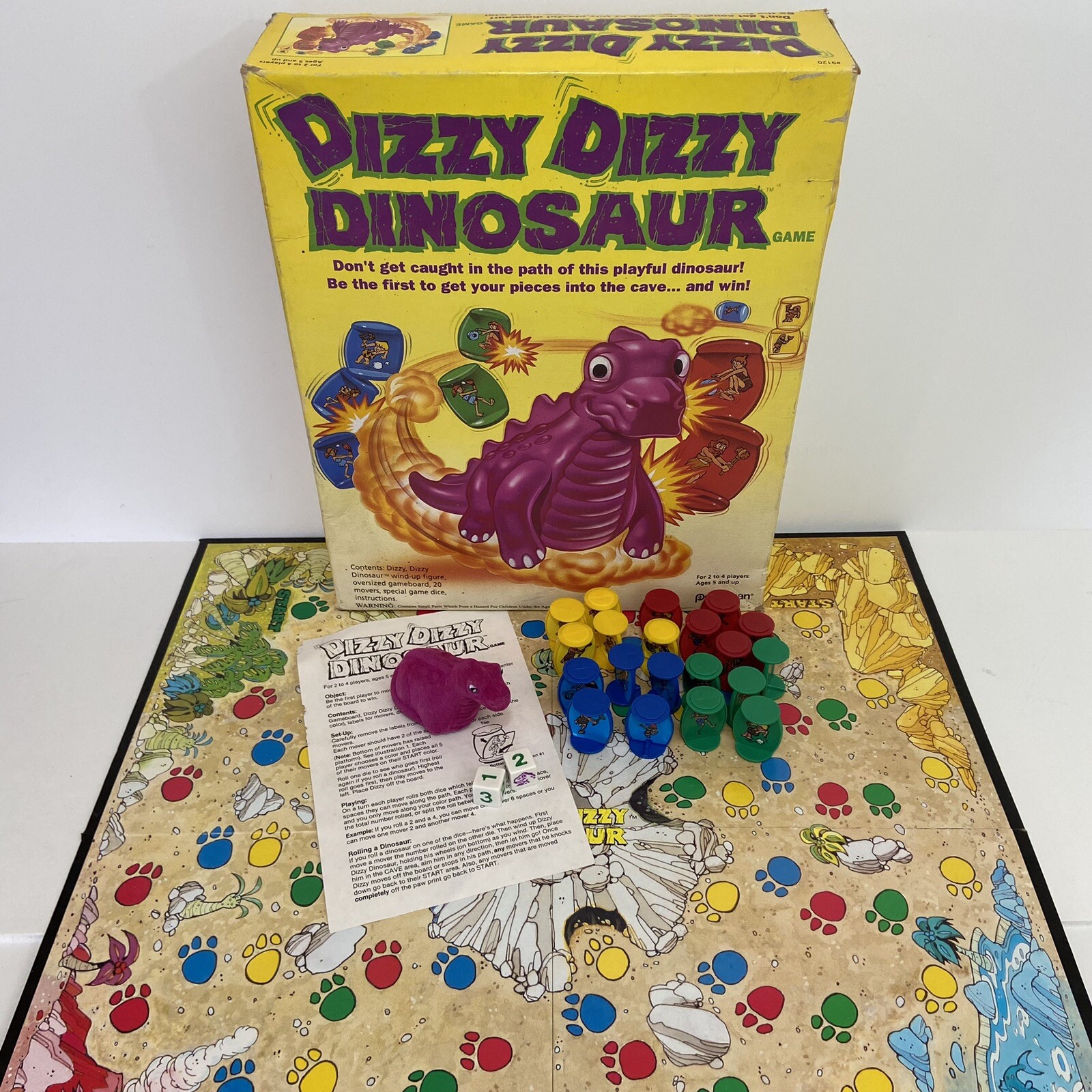 DIZZY DIZZY DINOSAUR Board Game Vintage 1993 100% Complete - Working ...