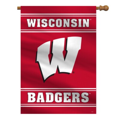 Wisconsin Badgers NCAA BSI Double Sided 28" x 40" Banner Flag | eBay
