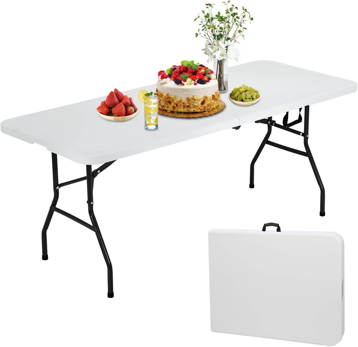6 Foot Plastic Folding Table Cheap 6 FT Rectangle Foldable Outdoor