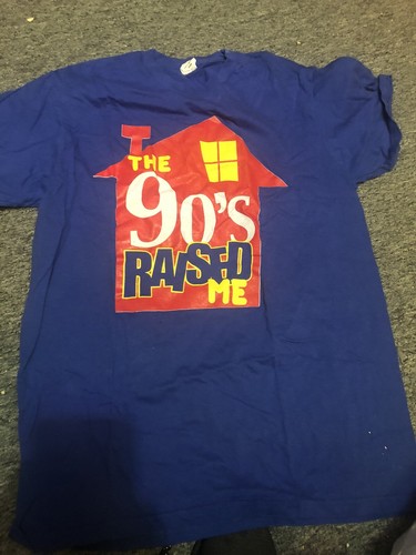 The 90s Raised Me Print T Shirt Large | eBay