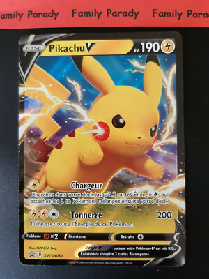 Pikachu V SWSH061 Pokémon Promo Card French | eBay