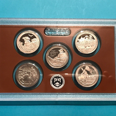 2016 S America the Beautiful Proof Quarters Set 5 Coins ATB FREE SHIP ...