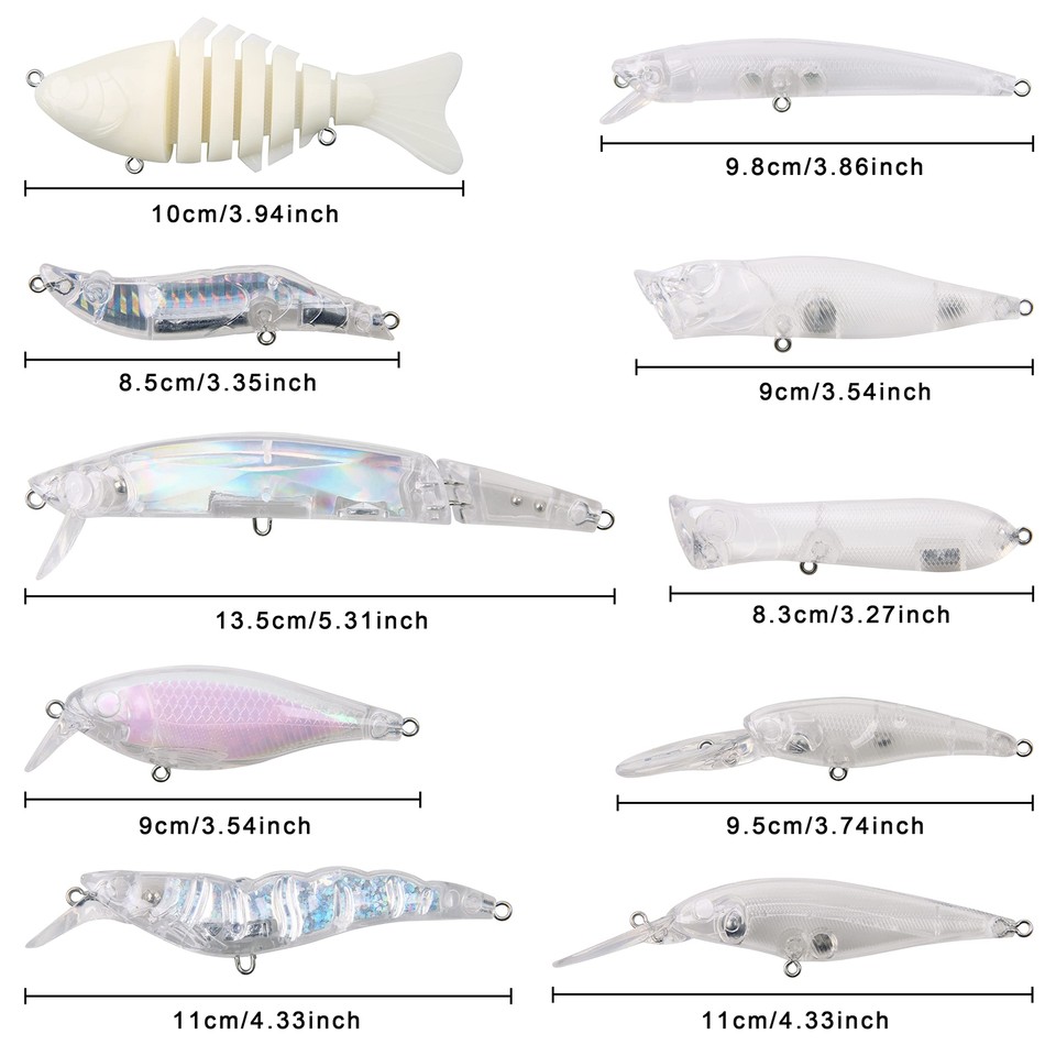 Blank Fishing Lure Making Kit 280PCS DIY Fishing Lure Kit Topwater ...