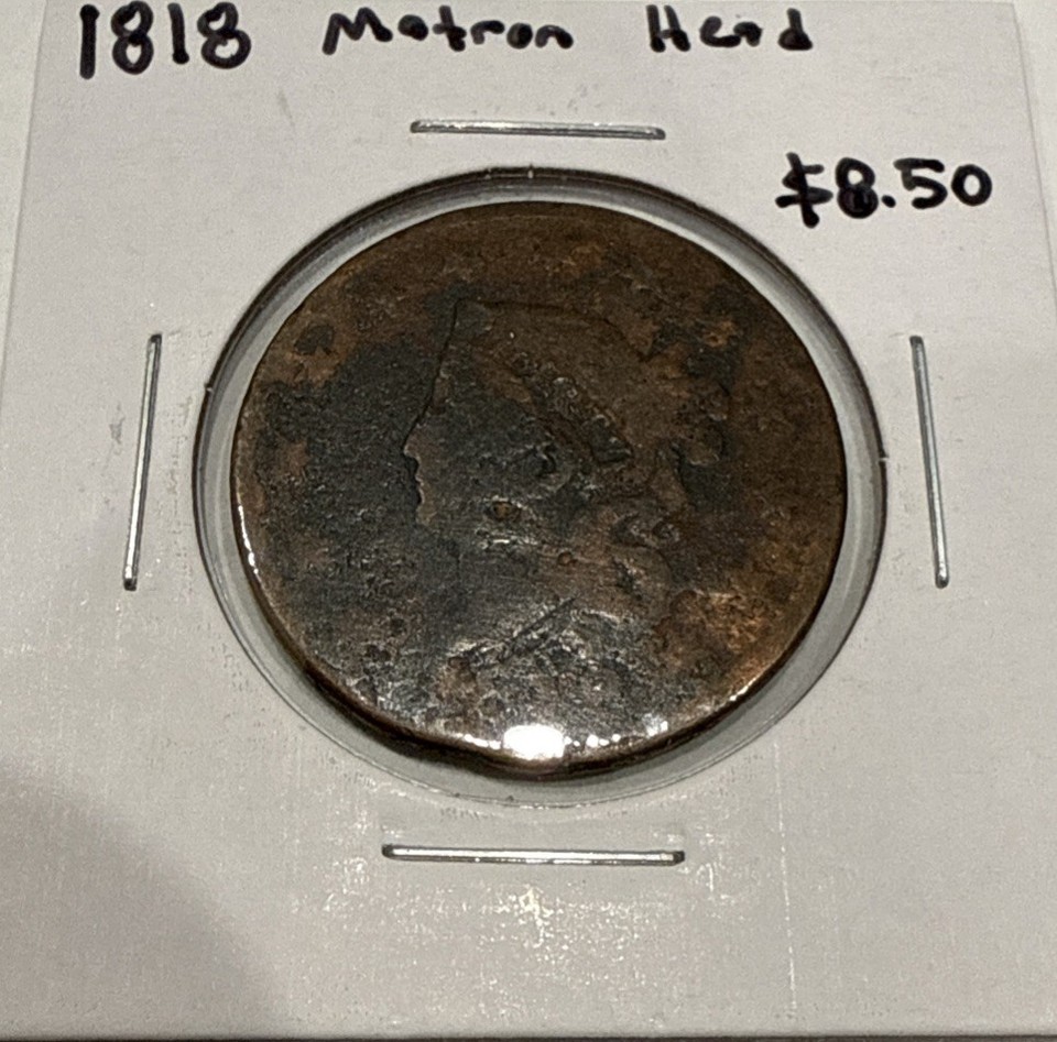 1818 Matron Head Large Cent Penny Coronet Head Large 1C Coin | eBay