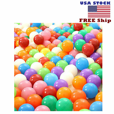 100pcs 5.5cm Soft Ocean Ball Plastic Colorful Baby Kid Toy Pool Slide ...