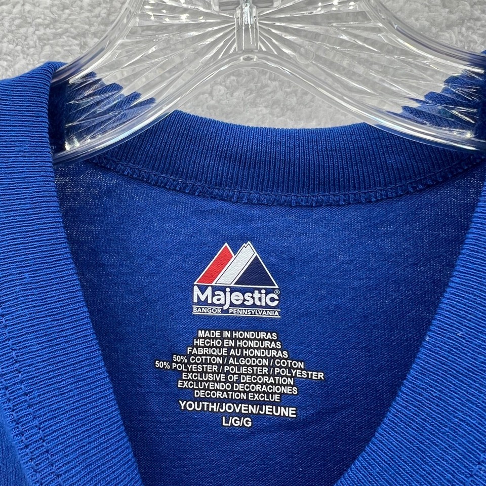 Texas Rangers Shirt Boys Large Blue MLB Jersey Henley Collar Youth ...