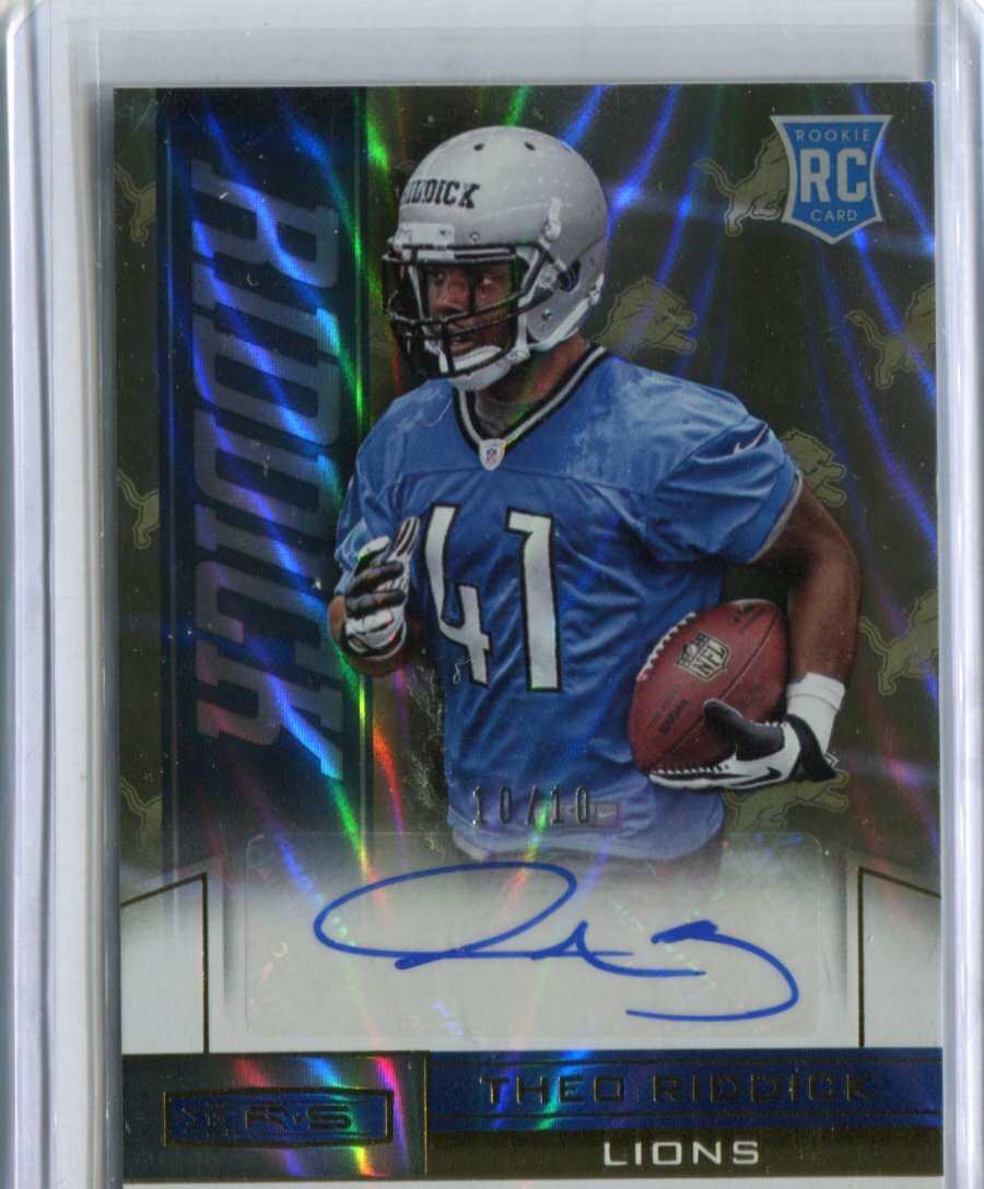 2013 Rookies & Stars - THEO RIDDICK - Gold Autograph Rookie LIONS NOTRE ...