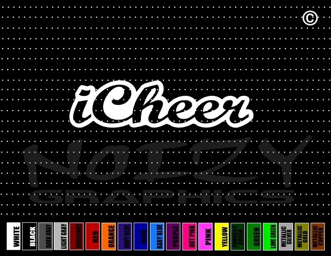 I Cheer Car Decal Window Vinyl Sticker Cheerleading Cheerleader Mom ...