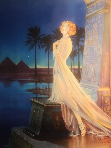 Antique 1920s Heny Clive Art Deco Print Poster Glamour Pinup Flapper ...