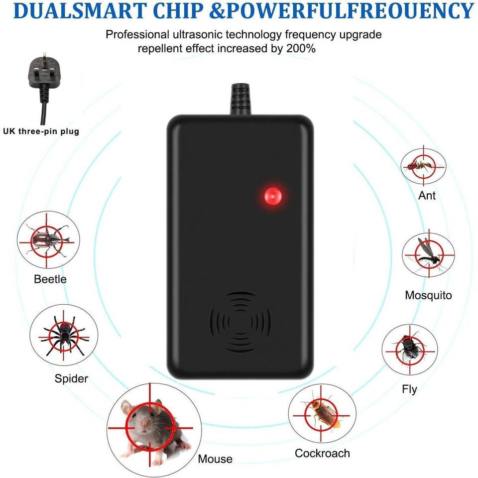 Ultrasonic Cat Dog Fox Pest Motion Sensor Repeller Scarer Deterrent ...