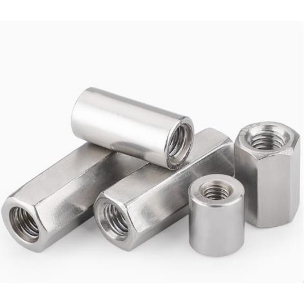 5PCS M8*12*S14 Metric Long Rod 304 Stainless Steel Hex Coupling Nut ...