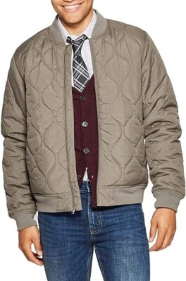 Goodfellow & Co Men's Fused Onion Bomber Jacket - Sage Brown - Medium ...