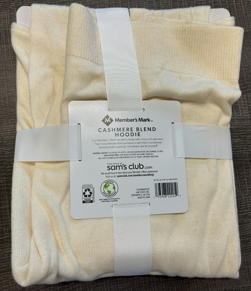 Member's Mark Cashmere Blend Hoodies - Multiple Colors & Sizes! - NWT ...