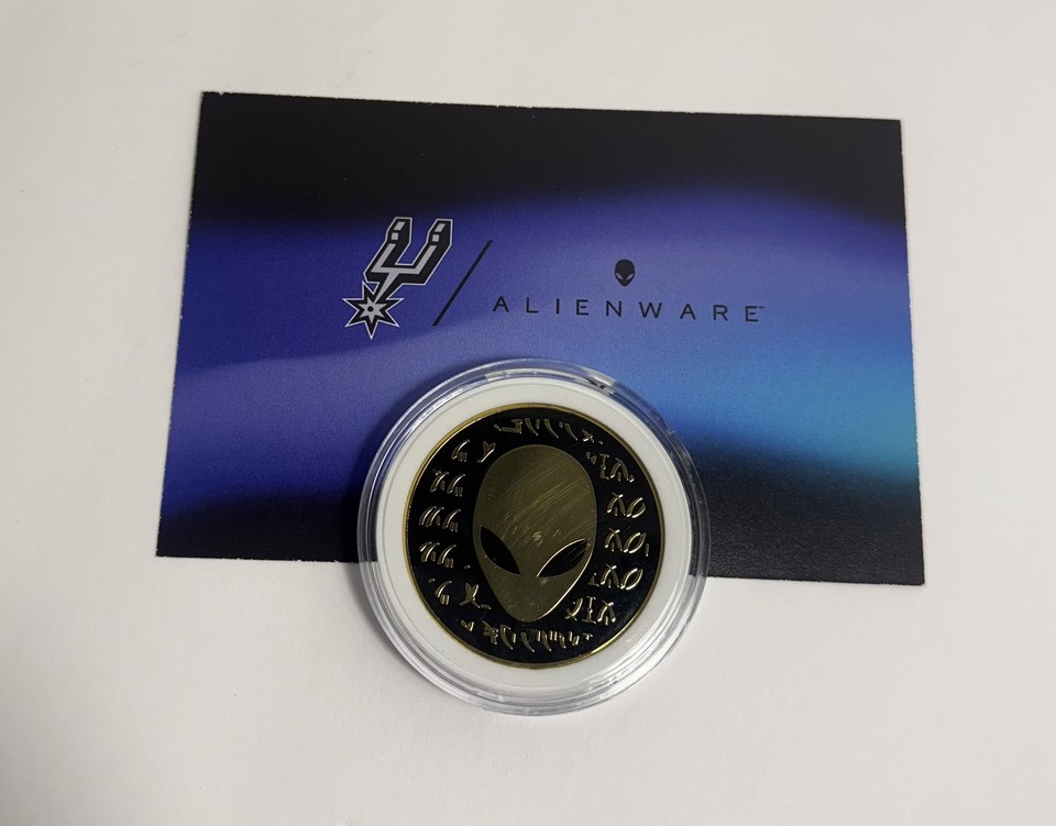 Alienware Commemorative Collector’s Coin Spurs Vs Suns Austin Game 2/20 ...