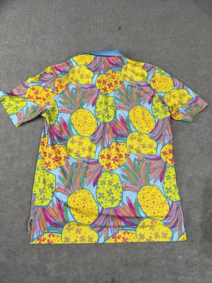 Chubbies Golf Small Colorful Pineapple Polo Shirt Loud Comfort Stretch ...