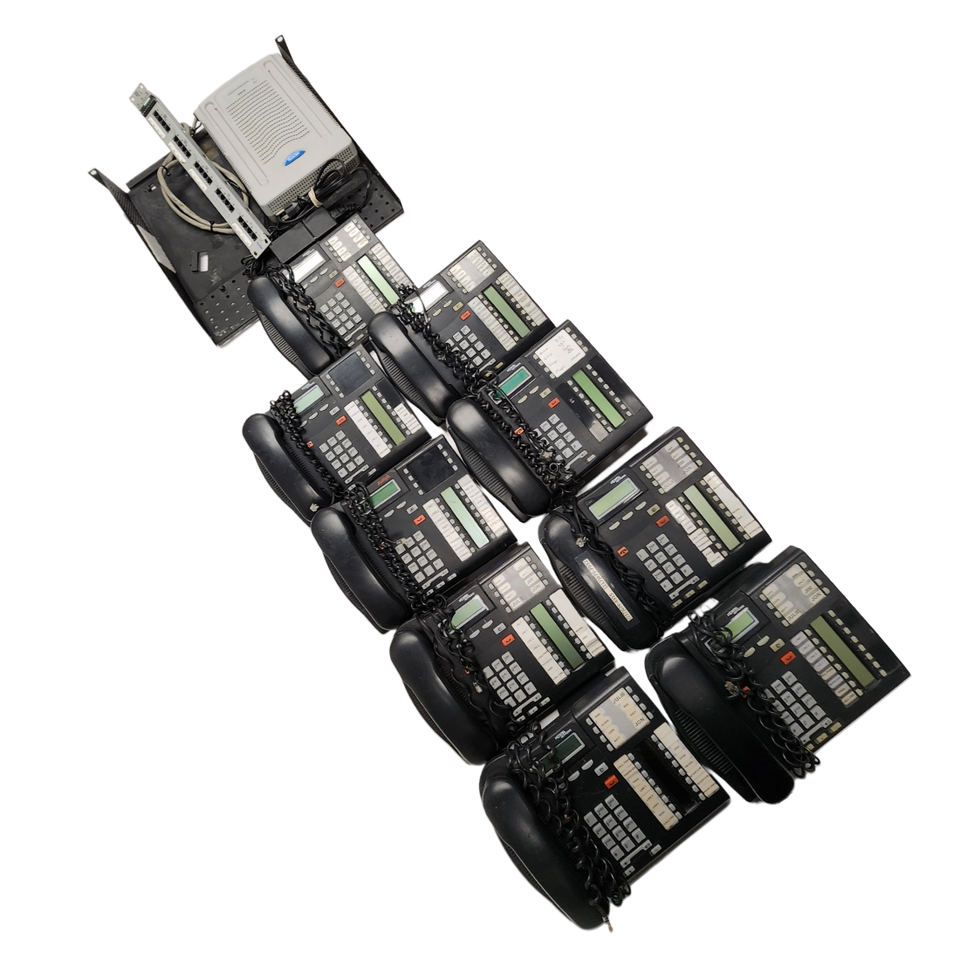 Nortel BCM50 PBX Phone System with 9 T7316E Phones, Rack Expansion ...