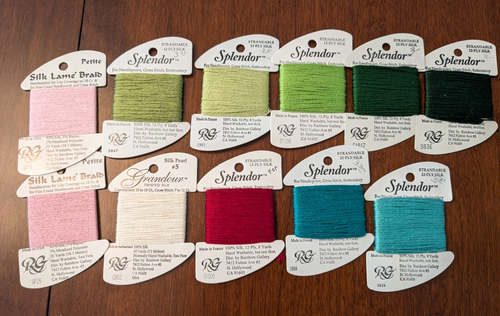 Lot 11 Rainbow Gallery Splendor Strandable Silk Thread Needlepoint ...