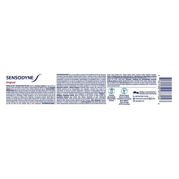 Sensodyne Original Toothpaste for Sensitive Teeth 90 g-PACK X 3 units ...