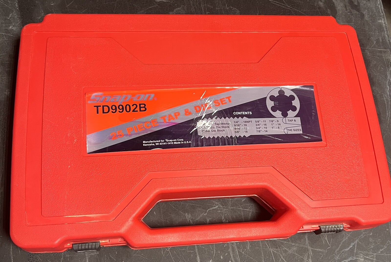 Snap-on TD9902B 25 PC US Tap and Die Set for sale online | eBay